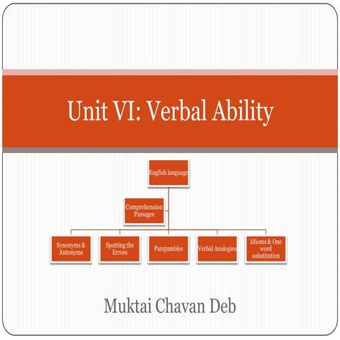 Verbal ability | PPTX