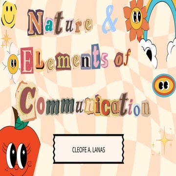 Fundamentals Of Communication Verbal And Nonverbal Ppt