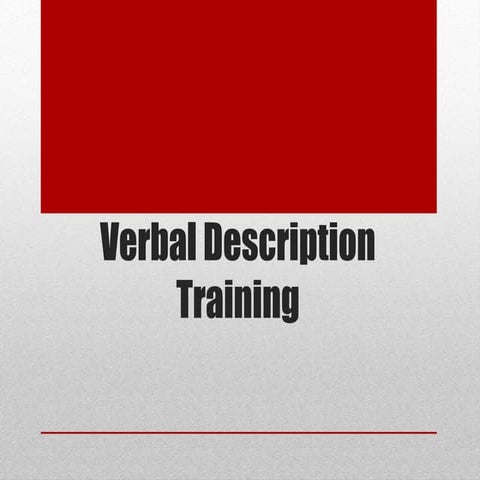 Verbal Description Training Slideshow | PPT | Painting | Arts and Crafts