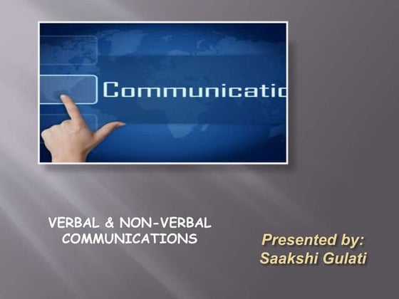 Verbal & Non-Verbal Communication | PPTX | Parenting Babies and Toddlers | Parenting
