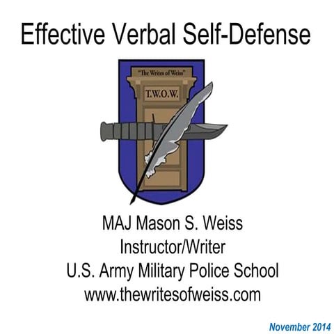 Verbal self defense | PPT