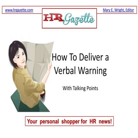 How to Deliver a Verbal Warning to an Employee (Plus Talking Points) | PPTX