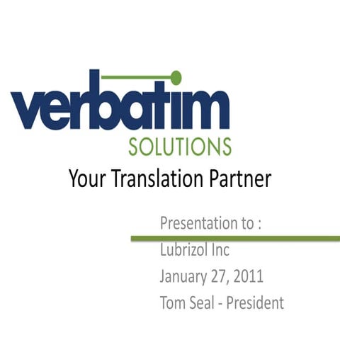 Verbatim Solutions | PPTX