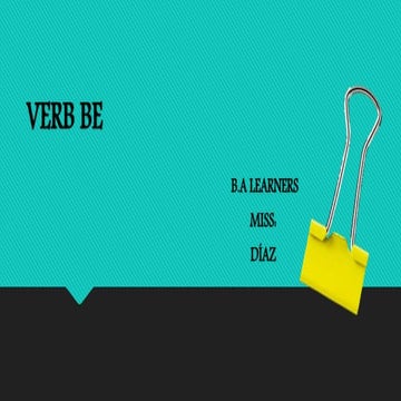 Verb Be | PPT