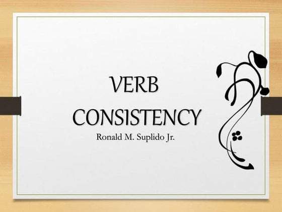 Verb tense consistency | PPT