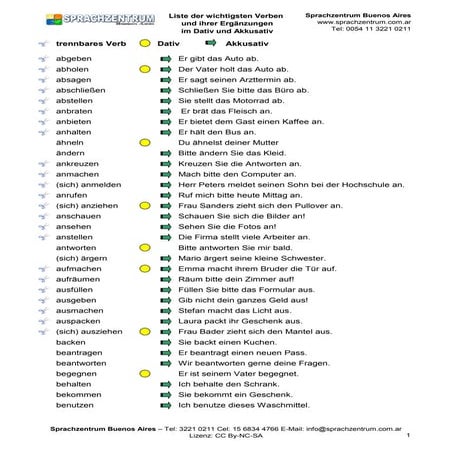 Verben mit-dativ-und-akkusativ | PDF