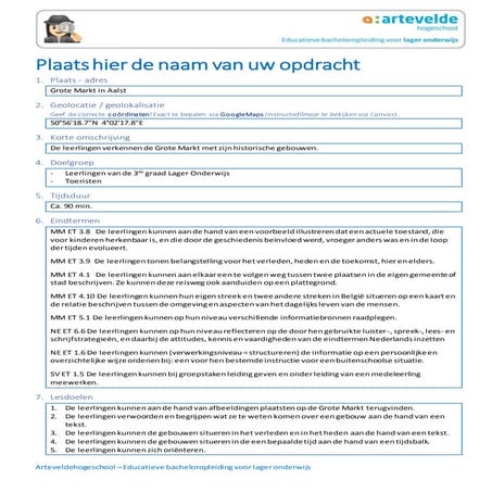 Verbeterde versie opdrachtfiche-omgevingsboek- elien gheysels olo2 a1 | PDF