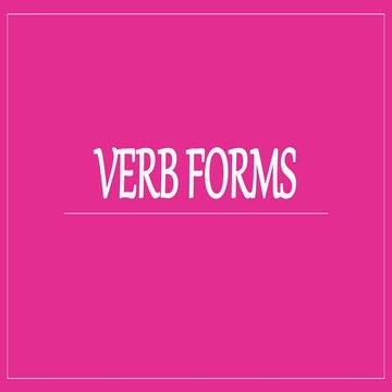 Verb forms | PPTX