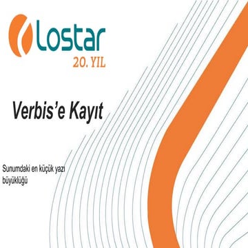 VERBİS'e kayıt nasıl yapılacak? KVKK - Lostar | PPTX