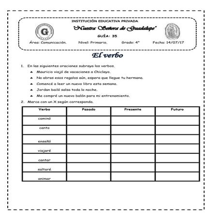 Tiempos del verbo | PPTX