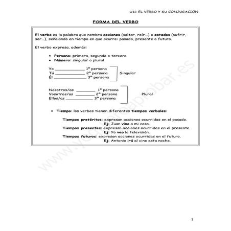 286 actividades de repaso sobre el verbo | PDF