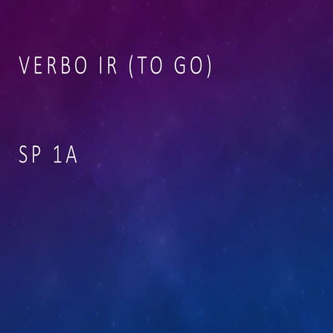 Verbo ir (to go) | PPTX