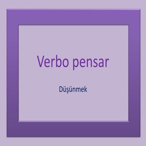 Verbo pensar | PPTX