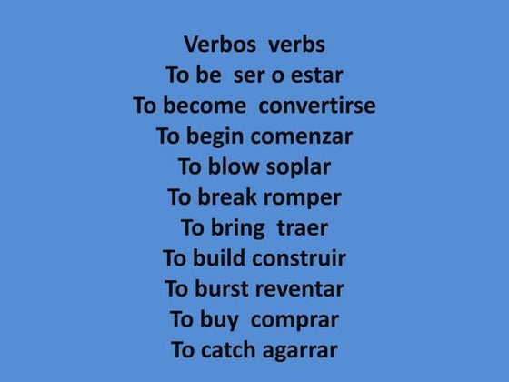 fifty Examples Verbs assignment in English | PPT