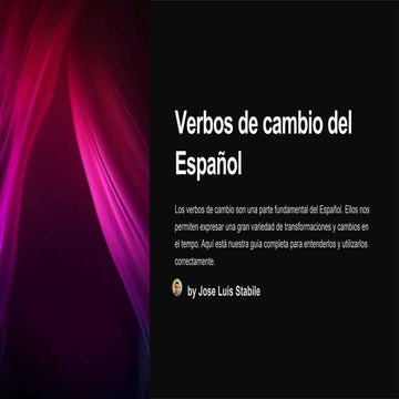 Aprendendo Español - Verbos de cambio del Espanol.pptx