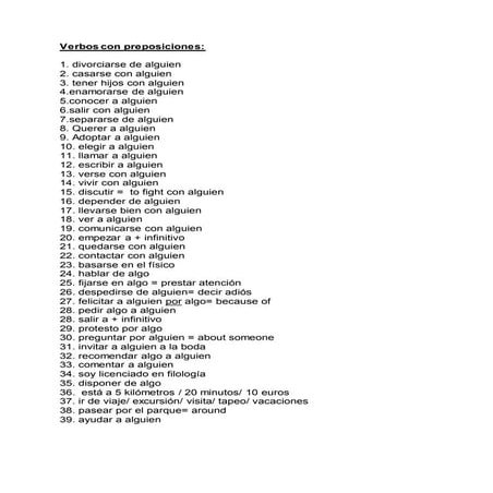 Verbos con preposiciones | DOCX