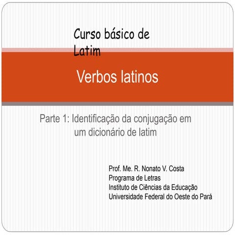 Verbos latinos, parte 1. | PPTX
