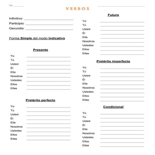 Hojas De Trabajo De Sujeto Y Verbo Verbos New Chart | PDF