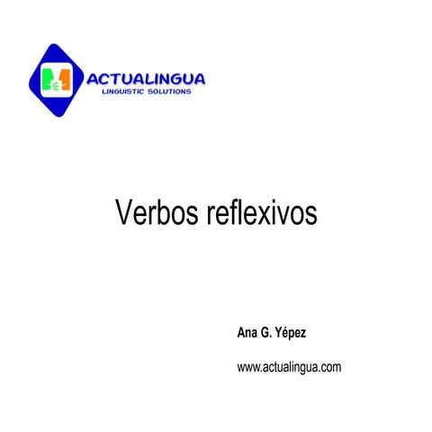 Verbos reflexivos para vídeo | PPTX