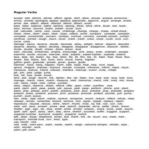 Verbs wordwall | PDF