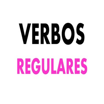 Verbos regulares e irregulares | PDF