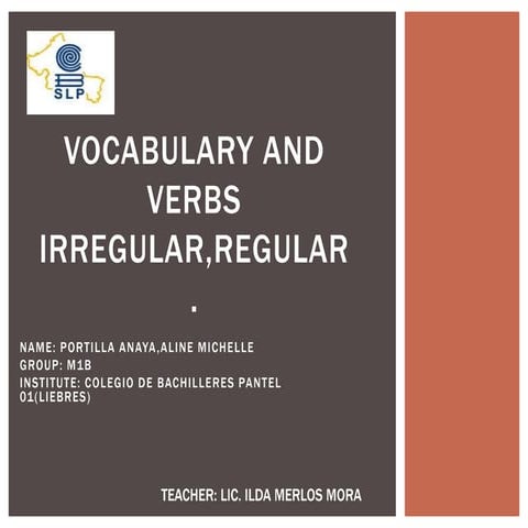 Verbos regulares e irregulares | PPTX