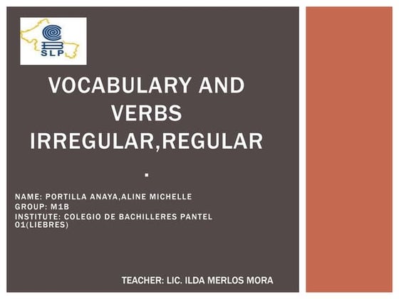 Lista de los 100 verbos regulares más usados en inglés | PDF