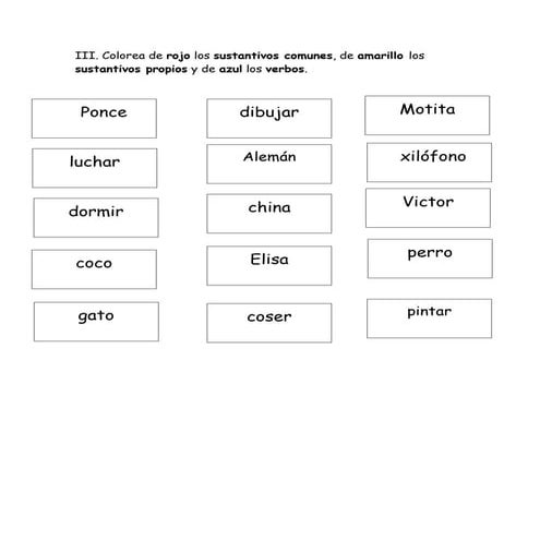 Verbo, sustantivos | PDF