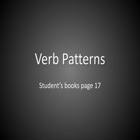 Verb patterns modified | PPTX