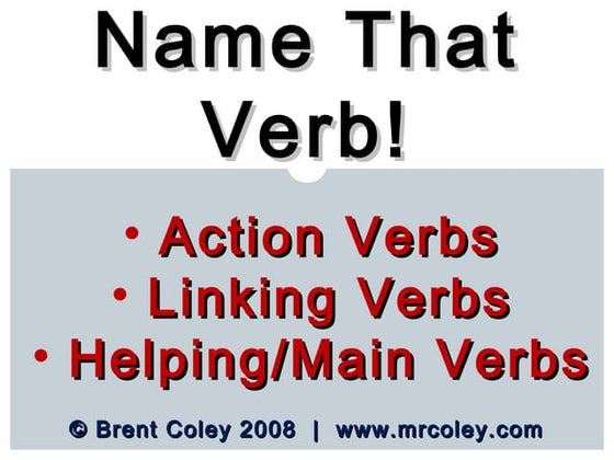 Action verbs PPT | PPT