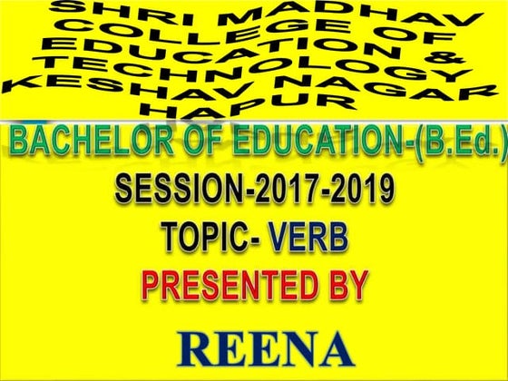 Action verbs PPT | PPT