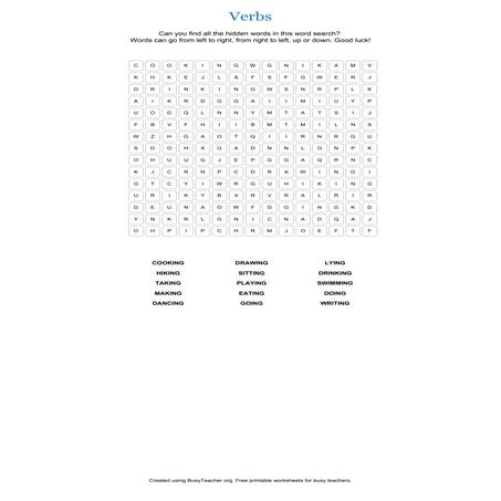 Present Continuous Verbs Soup Letter | PDF