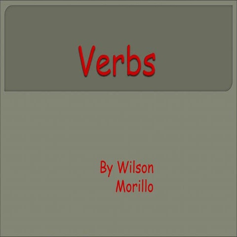 VERBS (ACTION WORDS) | PPTX