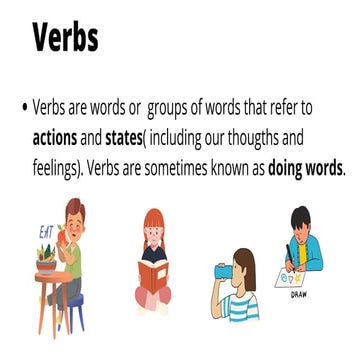 Verbs , primary verbs, actions verb and examples | PDF