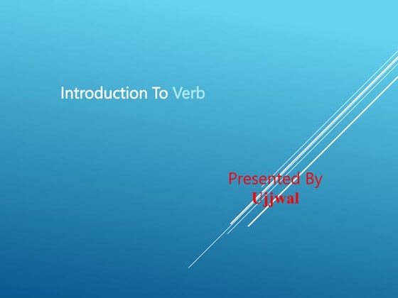 Presentation On Verbs | PPT