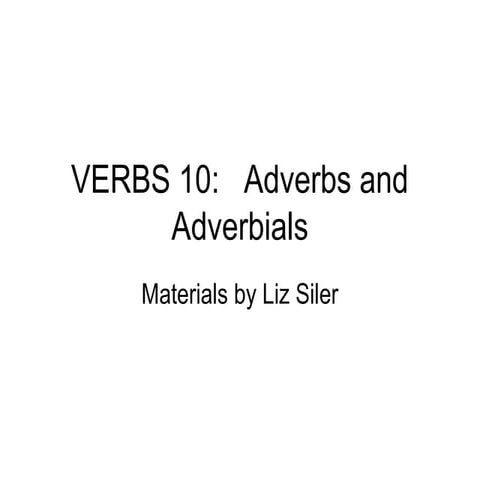 Adverbial Clause and Adverbial Phrase | PPT