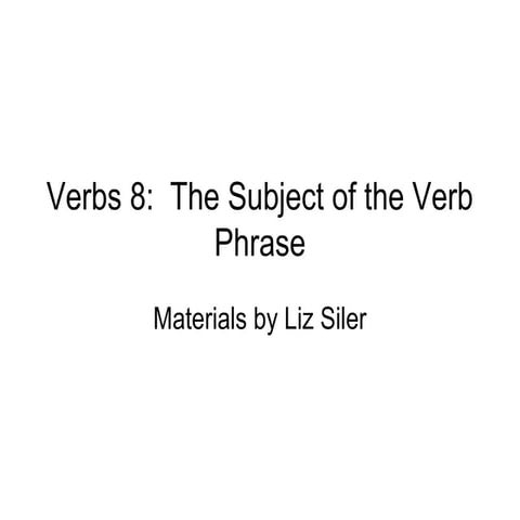 Verbs8 | PPT