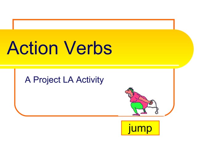 Action verbs PPT | PPTX