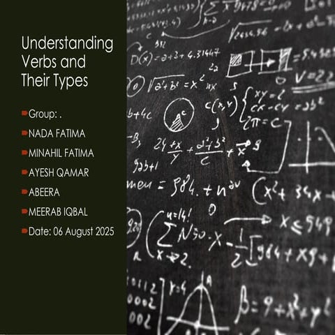 Verbs_and_Types_Presentation. ENGLISH pptx | PPTX