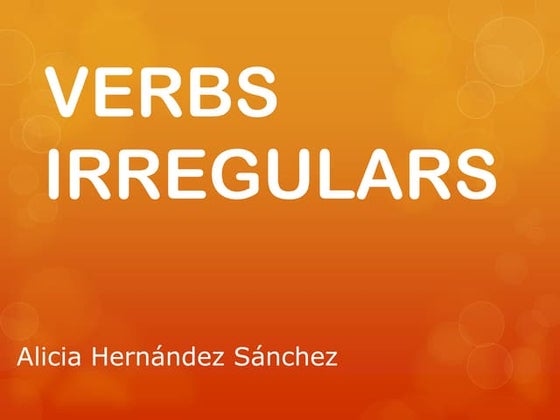 Irregular verbs | PPT