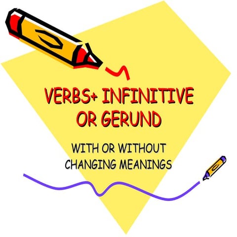 Verbs+ Infinitive | PPT