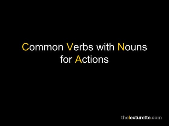 Action verbs PPT | PPT