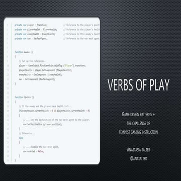 Verbs of Play | PPTX | Programming Languages | Computing