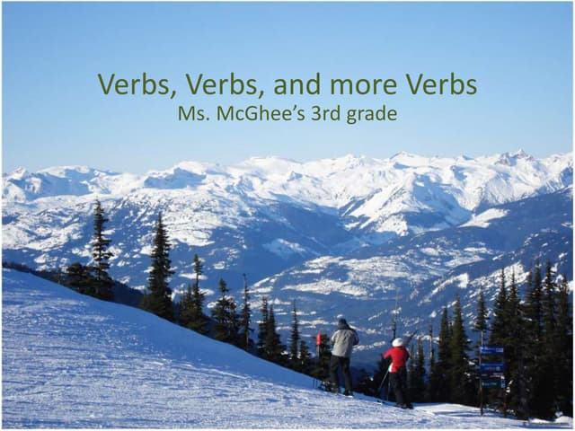 Verbs: Action, Linking, Main and Helping | PPTX