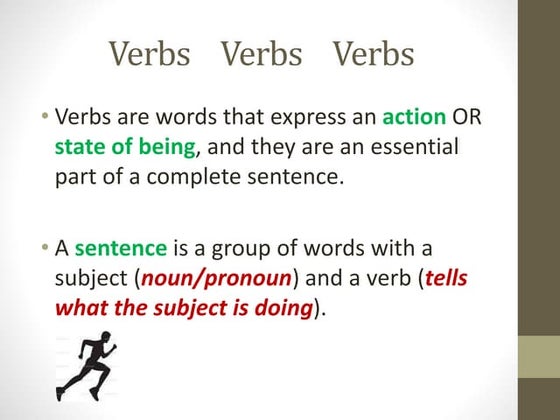 Action verbs PPT | PPT