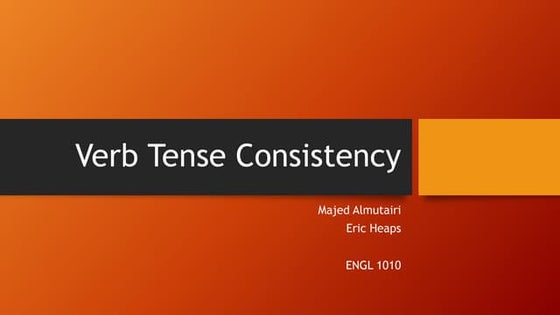 Verb Tense | PPT