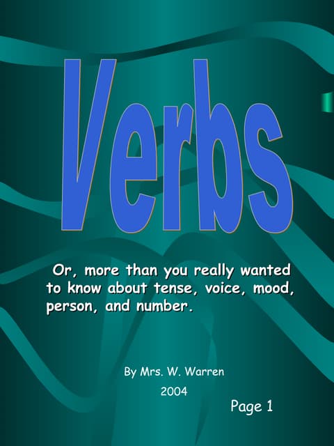 Present, past and future tenses | PPTX