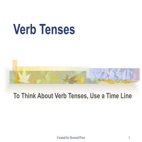 Verb tense time line | PPT