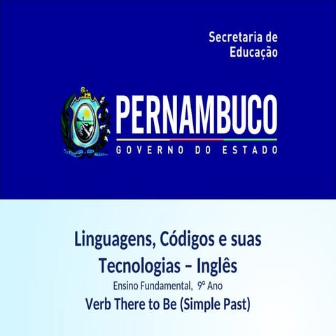 Verb There to Be (Simple Past).ppt para as turmas de ingles | PPT
