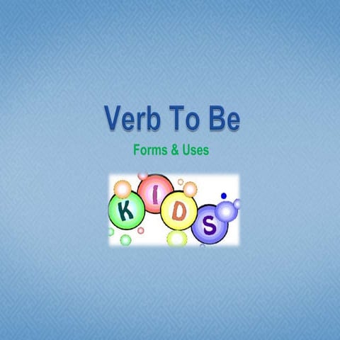 Verb to be | PPT